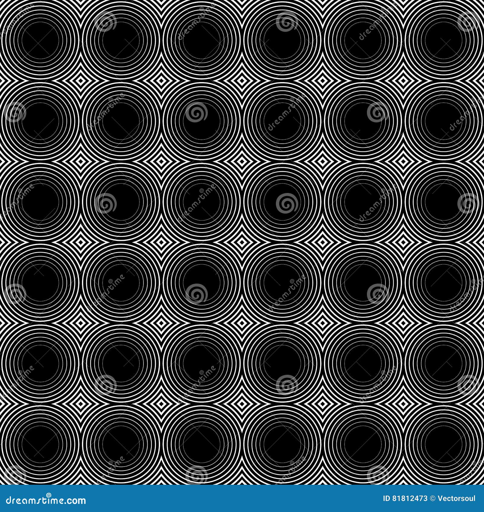 Mosaic of Circles Repeatable Pattern - Seamless Background Stock Vector ...