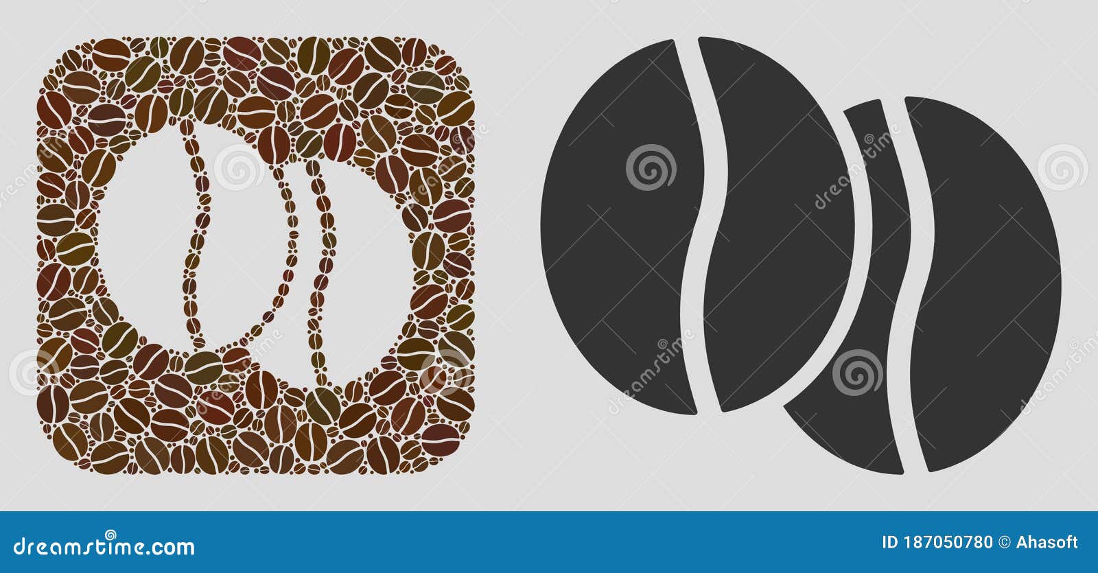 Hole Collage Coffee Beans of Coffee Beans Stock Illustration ...