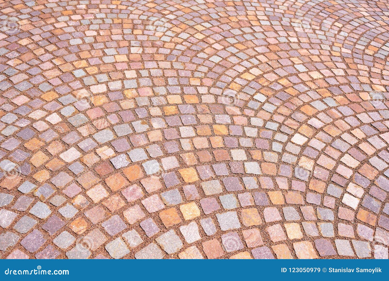 Mosaic Colored Pavers of Small Stones Stock Image - Image of paving ...