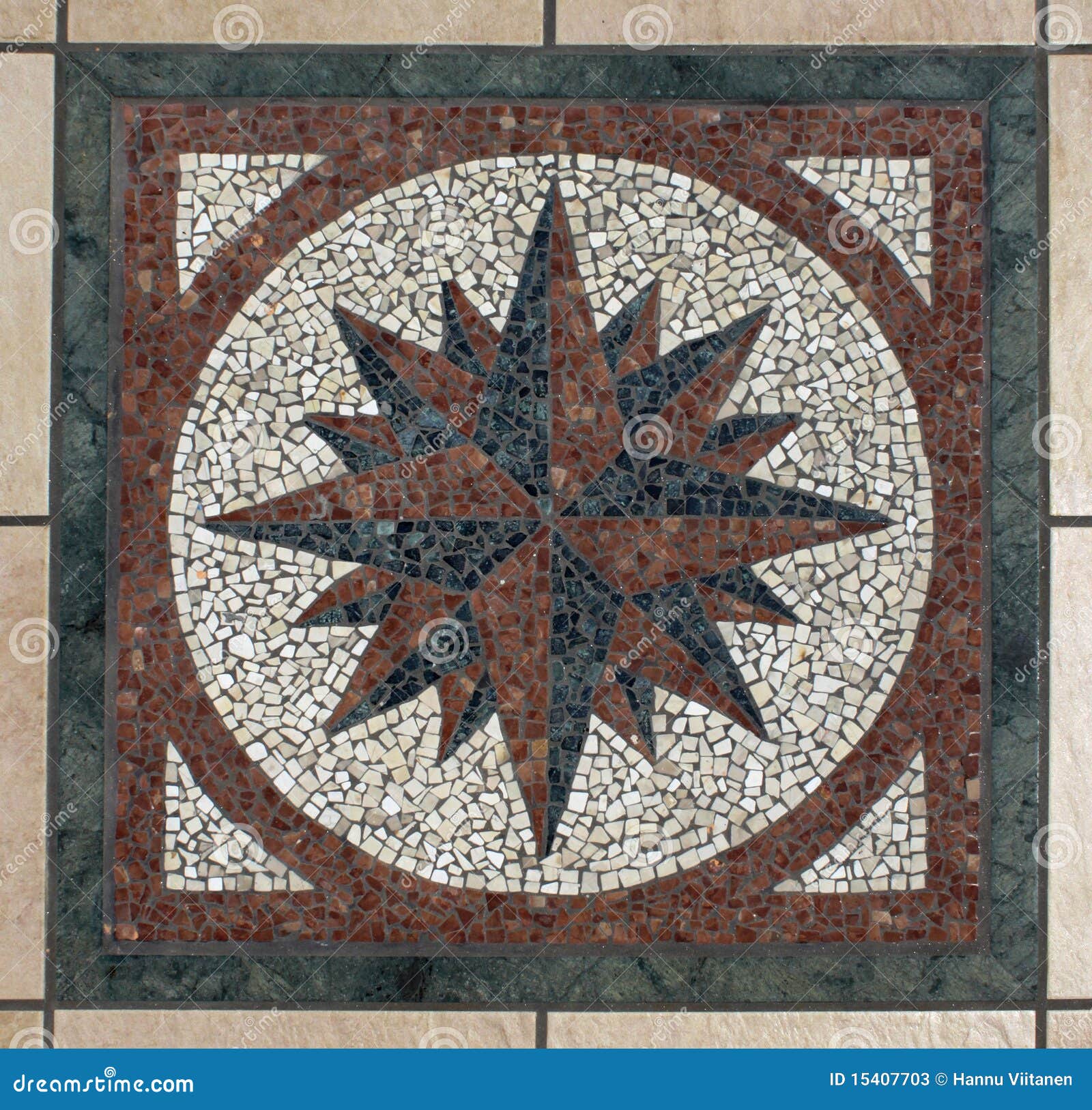 Mosaic compass stock image. Image of symbol, texture - 15407703