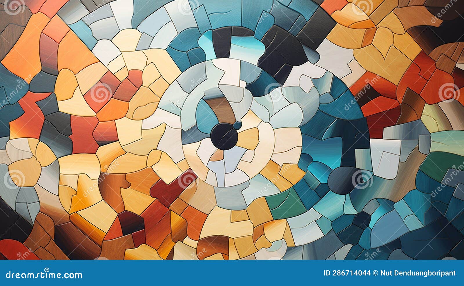 Unity Unveiled: Interlocking Geometric Puzzle Stock Illustration ...