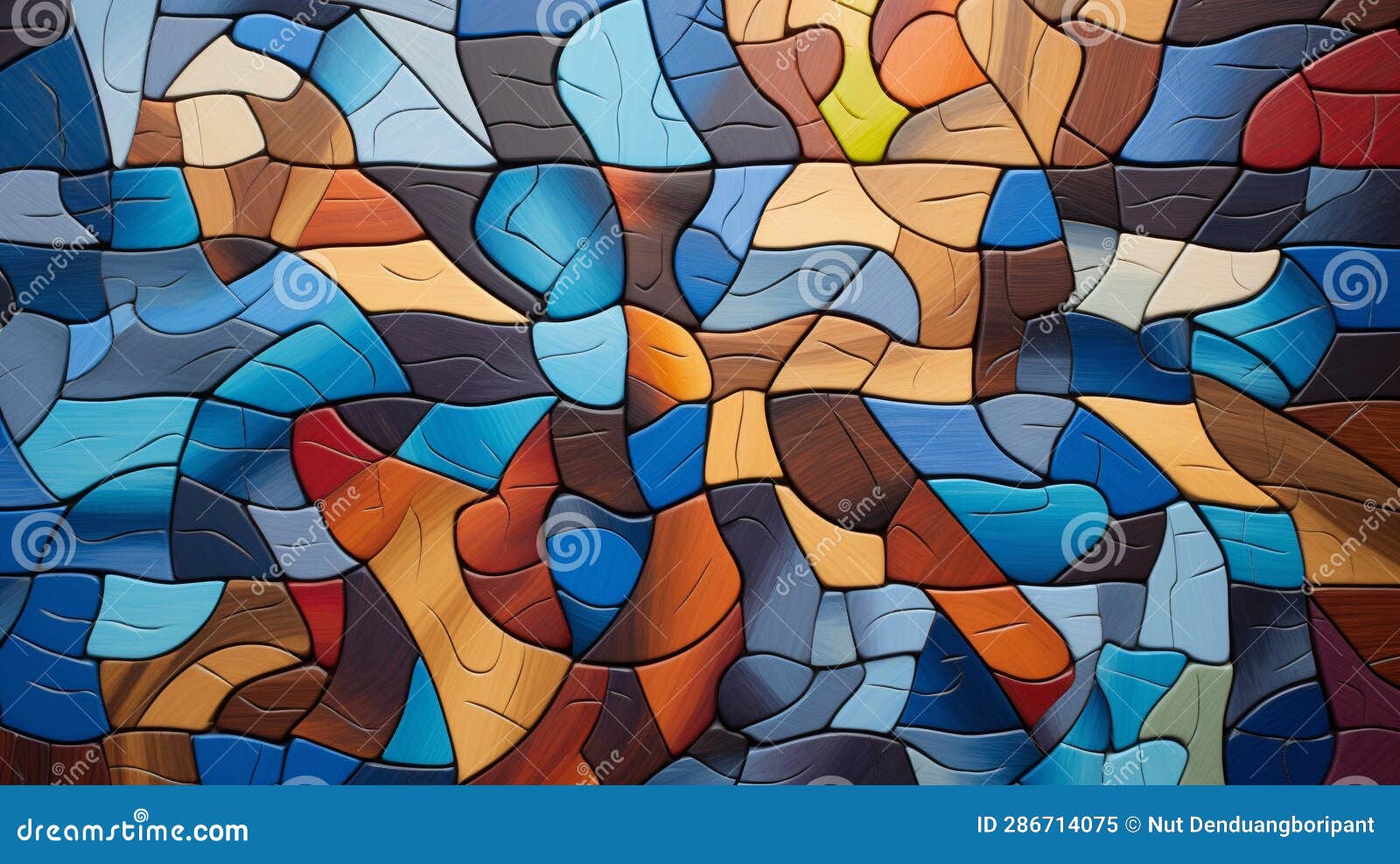 Unity Unveiled: Interlocking Geometric Puzzle Stock Illustration ...