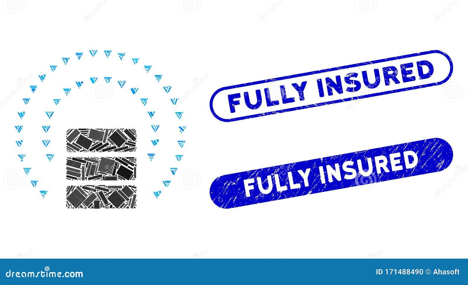 Rectangle Collage Database Sphere Shield with Distress Fully Insured ... Rectangle Collage Database Sphere Shield with Distress Fully Insured ...