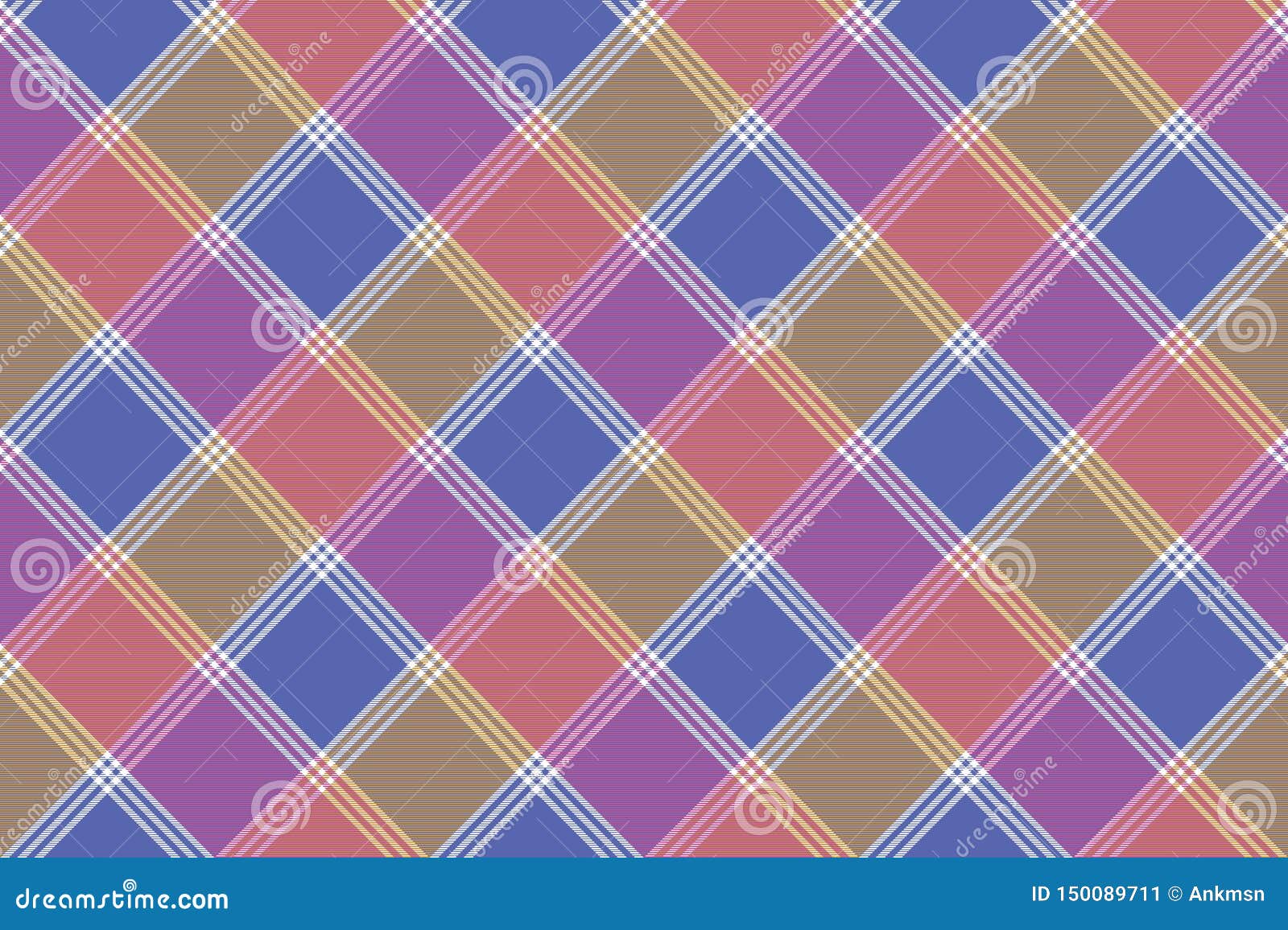 Mosaic Diagonal Fabric Texture Seamless Pattern Stock Vector ...