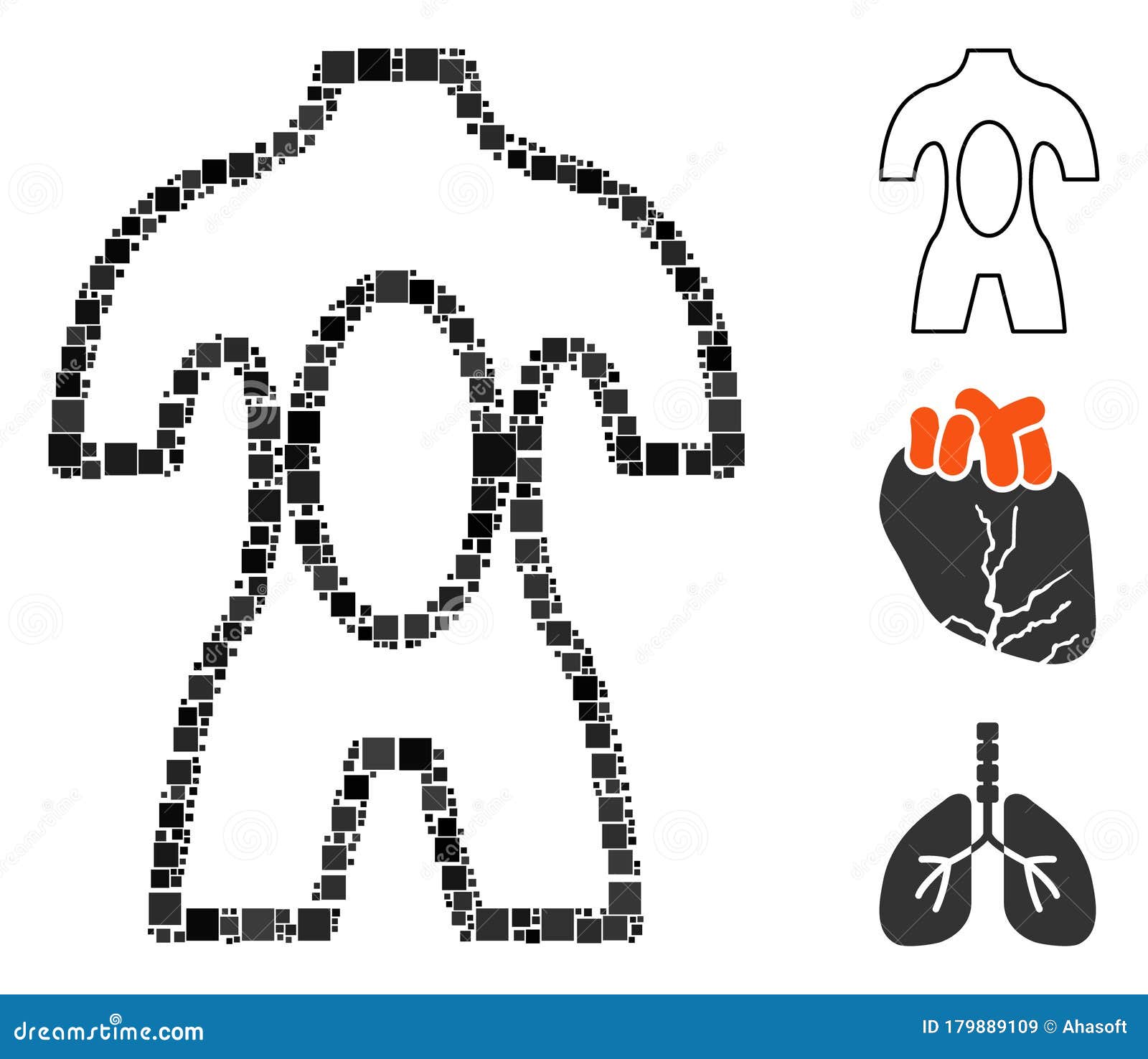 Square Dissection Icon Vector Collage Stock Illustration - Illustration ...