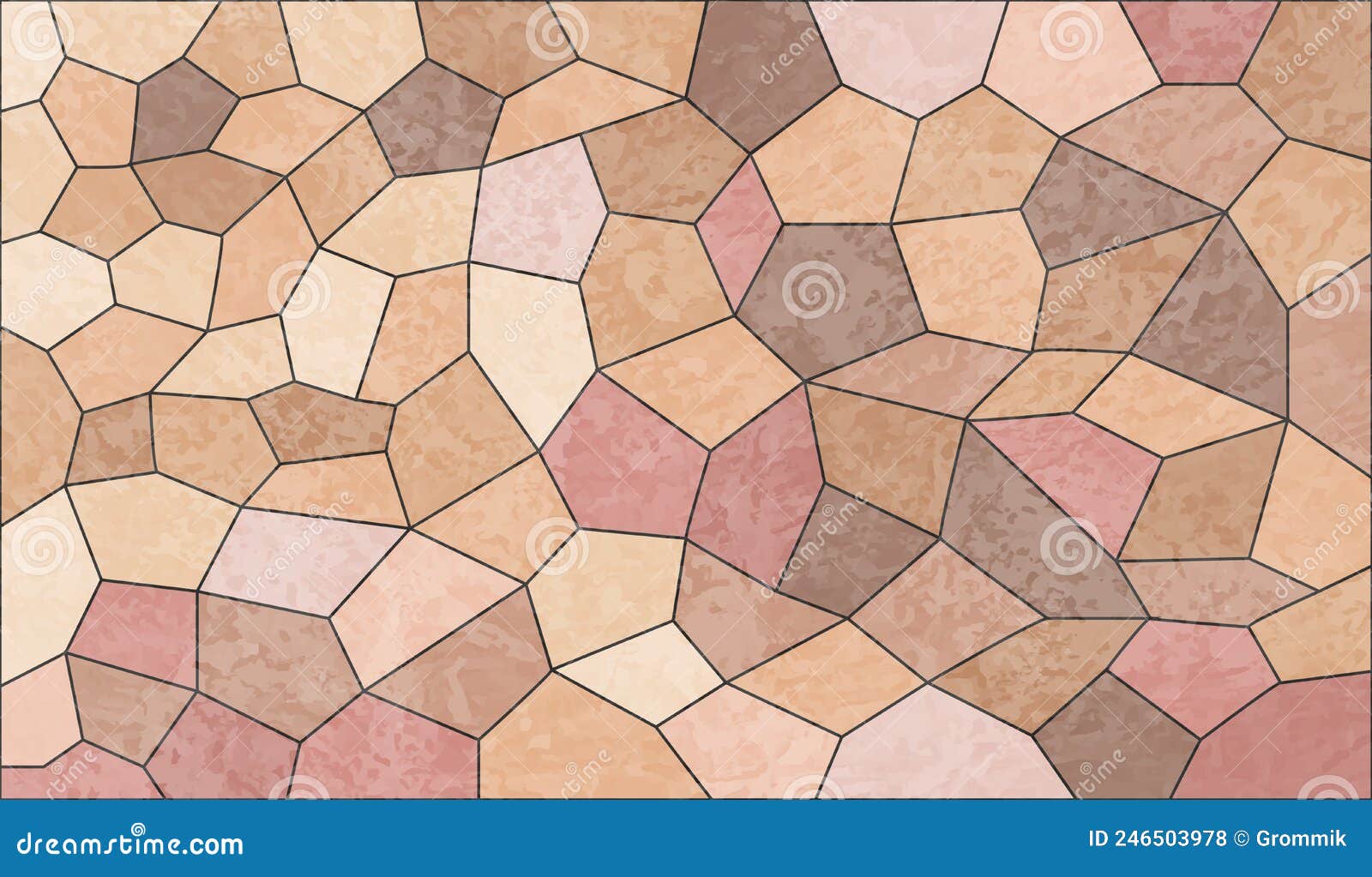 Mosaic with Elements of Shabbiness and Antiquity. Vector Illustration ...