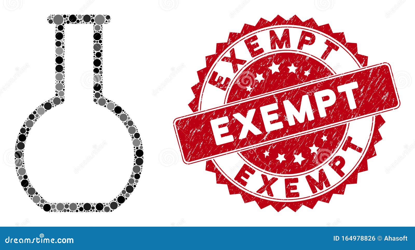 Mosaic Empty Retort With Distress Exempt Stamp Stock Photo ...