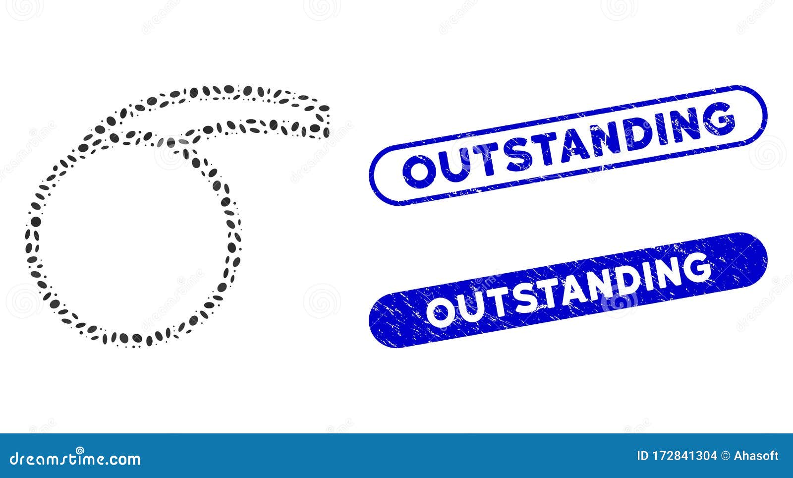 Elliptic Mosaic Empty Special Retort with Distress Outstanding Seals ...