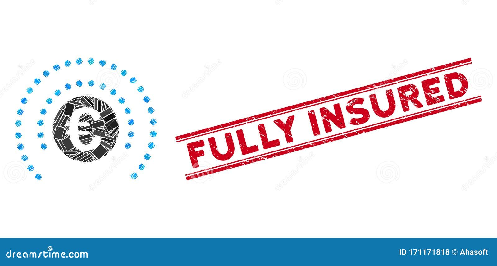 Euro Shield Sphere Mosaic and Distress Fully Insured Stamp with Lines ... Euro Shield Sphere Mosaic and Distress Fully Insured Stamp with Lines ...