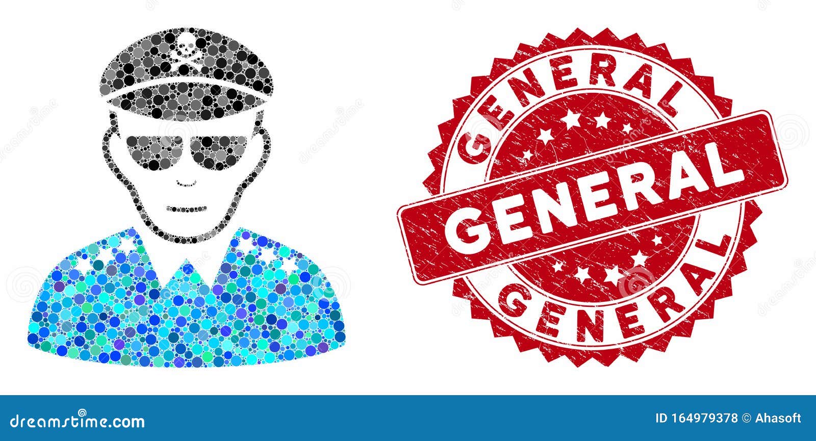 Evil Army General Vector Mesh 2D Model And Triangle Mosaic Icon ...