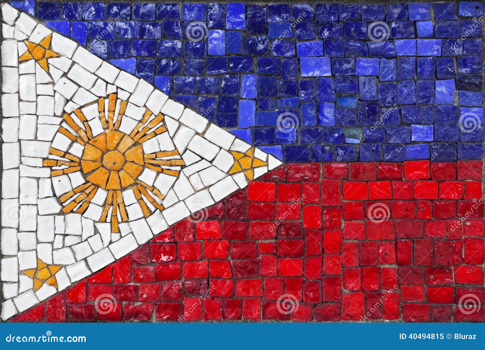 Mosaic flag of Philippines stock image. Image of feeling - 40494815