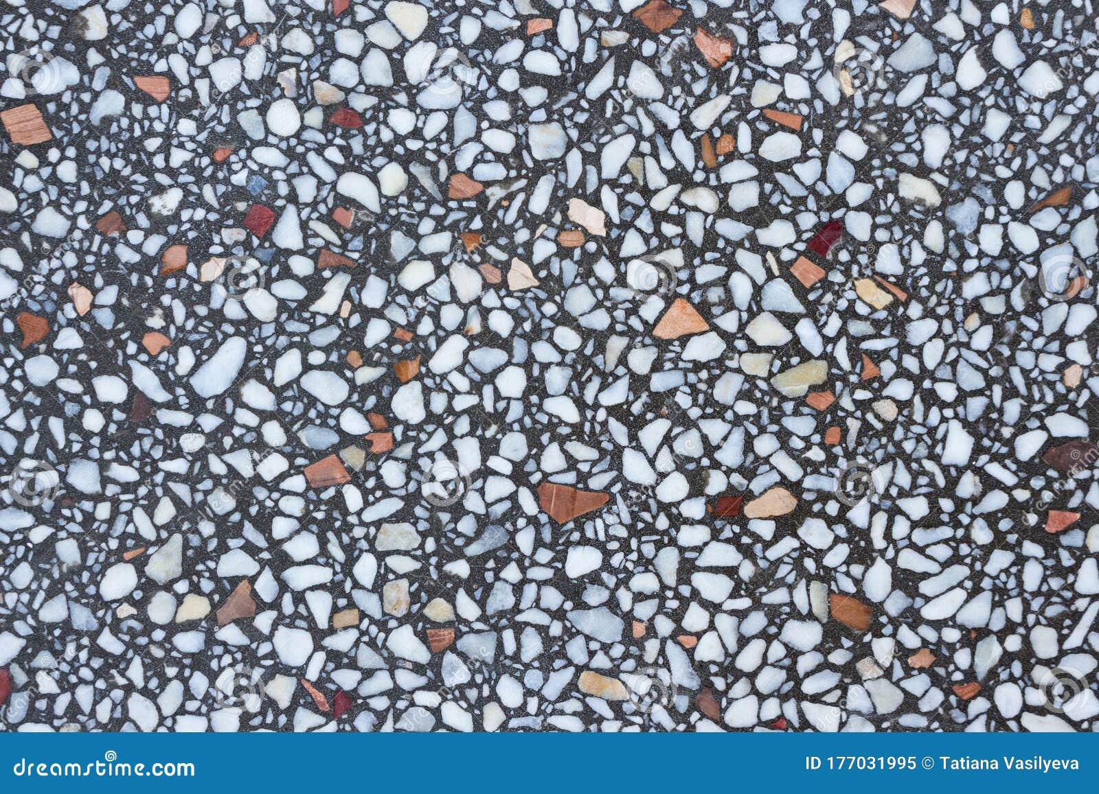 Mosaic Floor of Small Pebble Pattern Stock Image - Image of rock ...