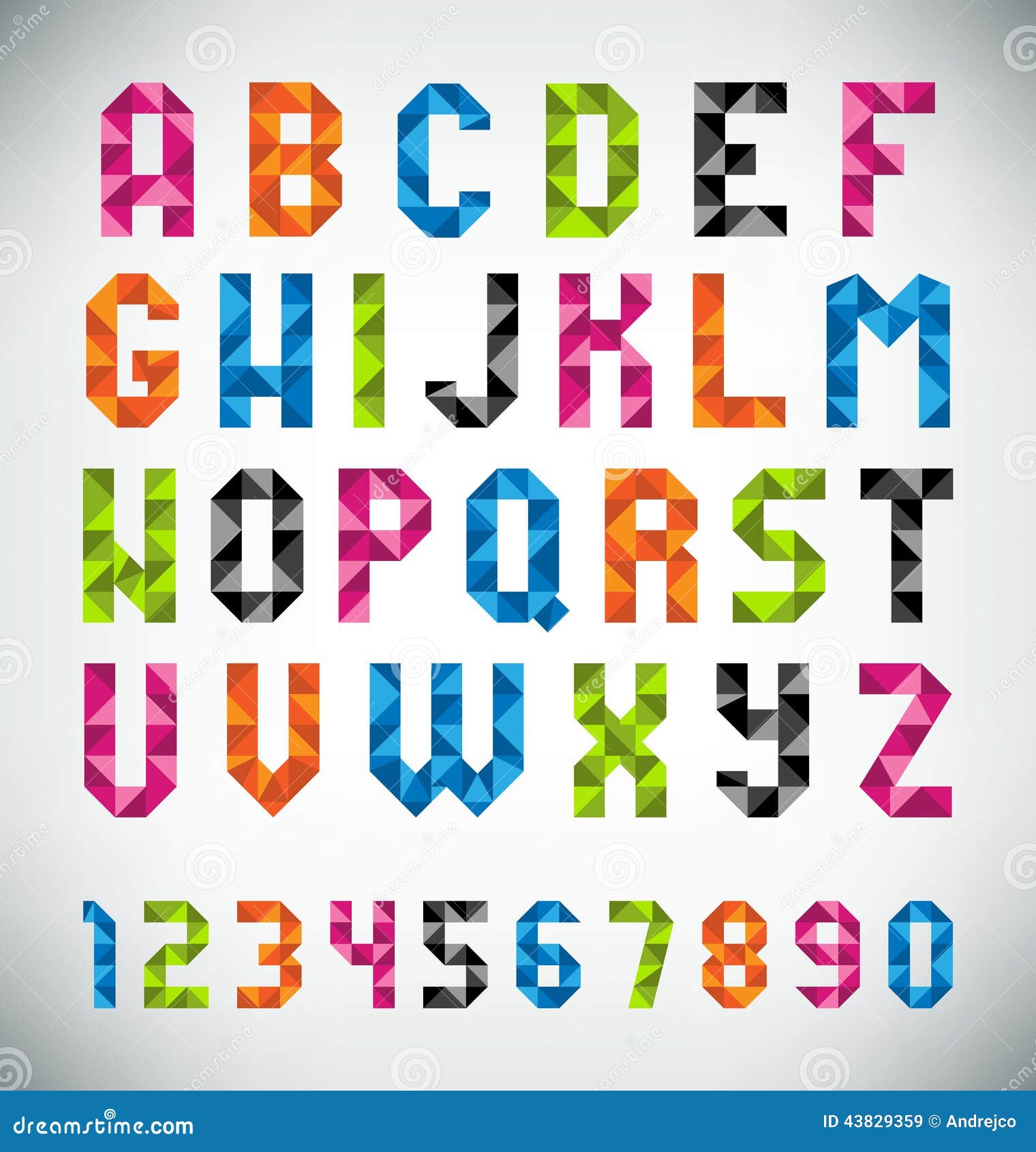 Mosaic Font stock vector. Illustration of font, design - 43829359