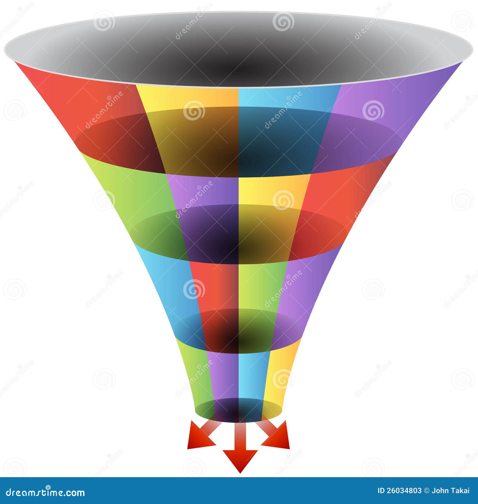 Mosaic Funnel Chart Set stock vector. Illustration of clipart - 26034803
