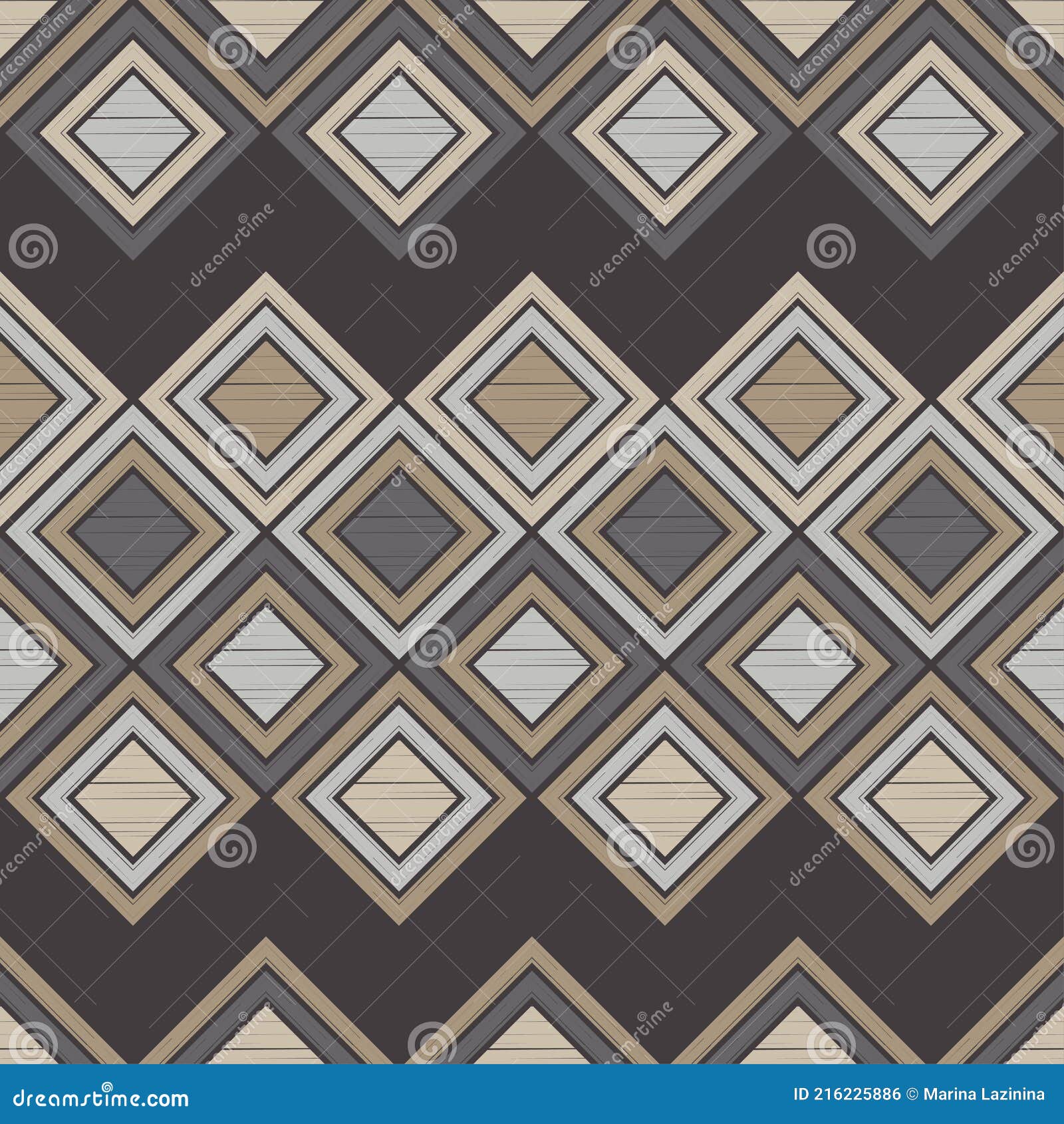 Mosaic with Geometric Shapes. Seamless PatternMosaic with Geometric ...