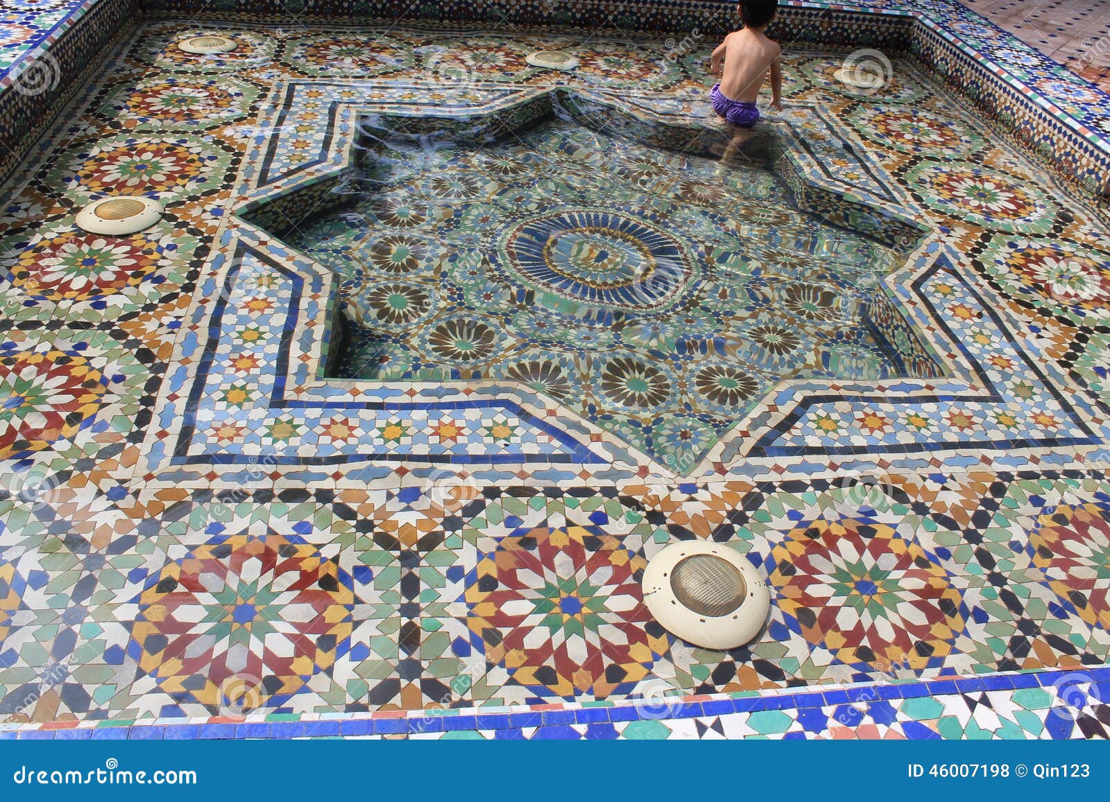 Mosaic Geometry pool editorial stock photo. Image of sunshine - 46007198