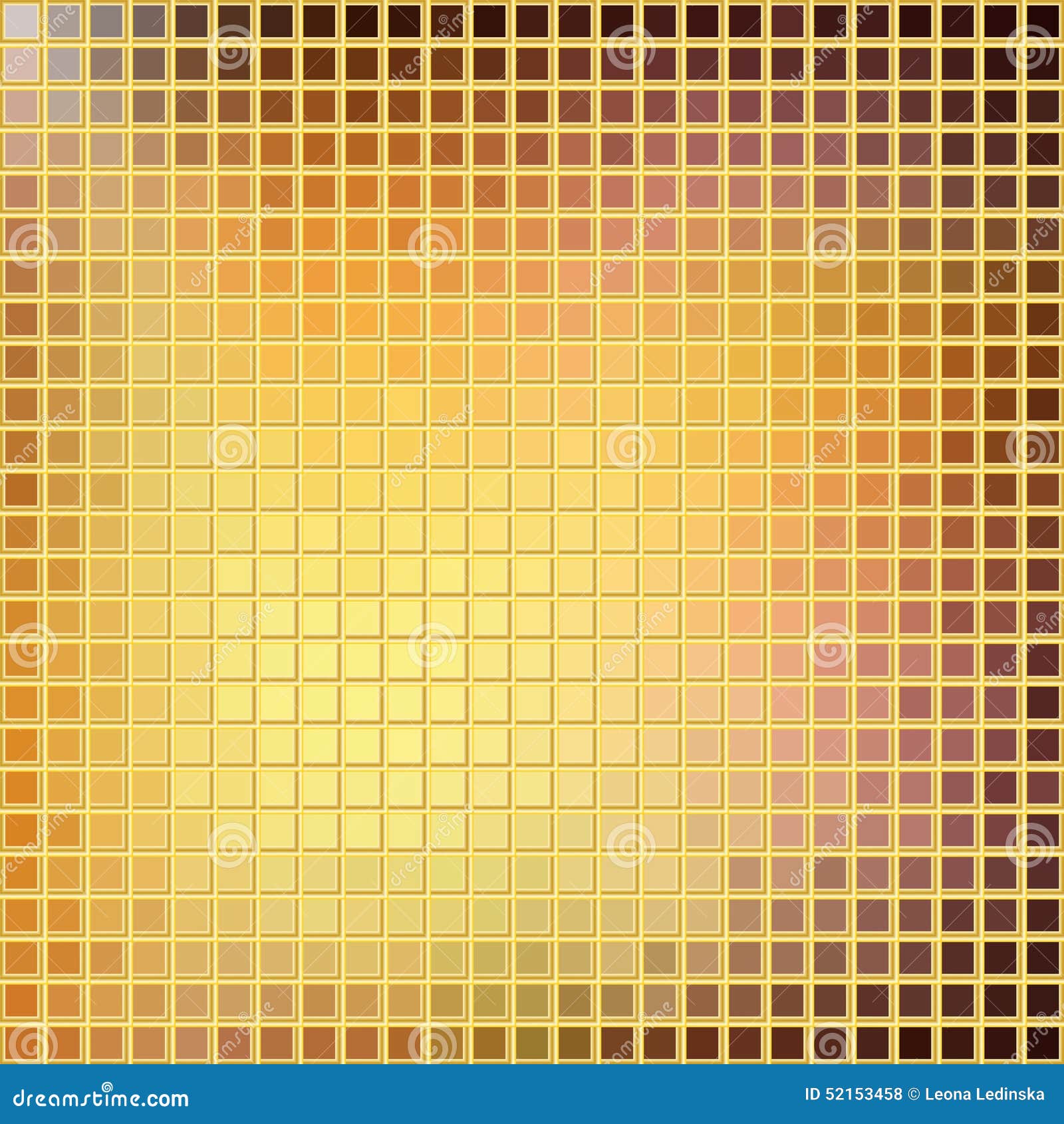 Mosaic with gold grid stock illustration. Illustration of dark - 52153458