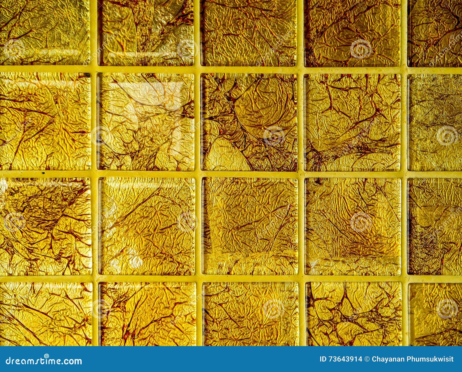 Mosaic Gold Square Block Wallpaper Luxury Stock Photo - Image of metal ...