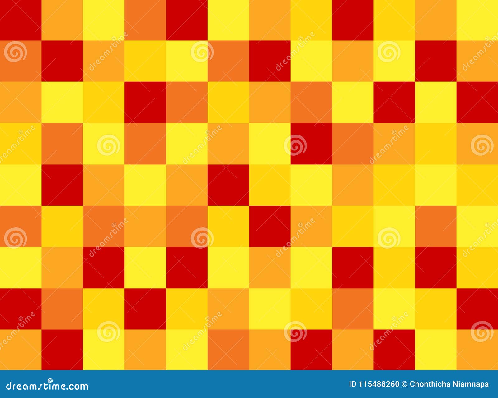 Mosaic Grid in Hot Tone and Random Color Stock Illustration ...