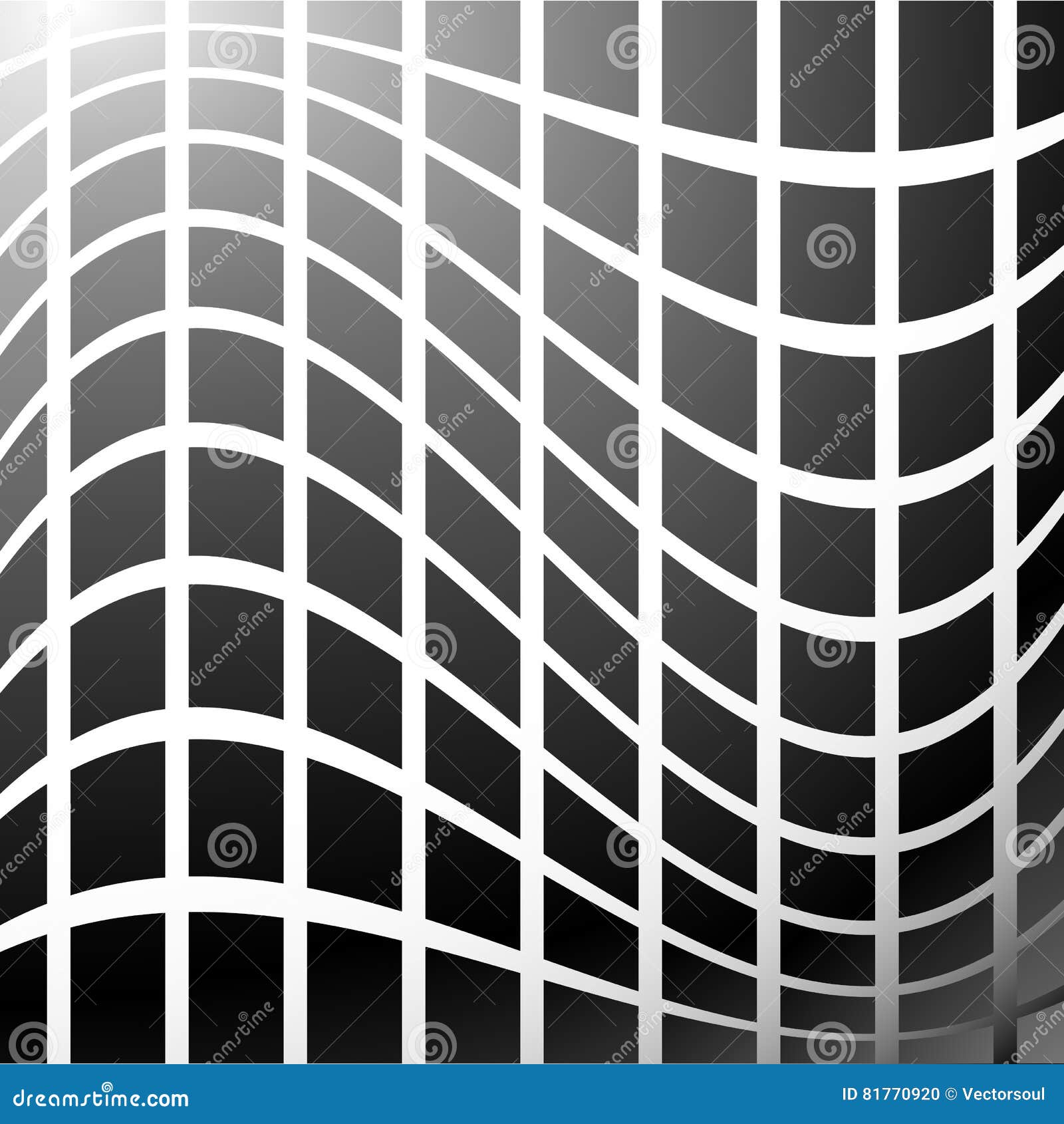 Mosaic, Grid of Squares with Distortion Effect. Abstract Graysca Stock ...