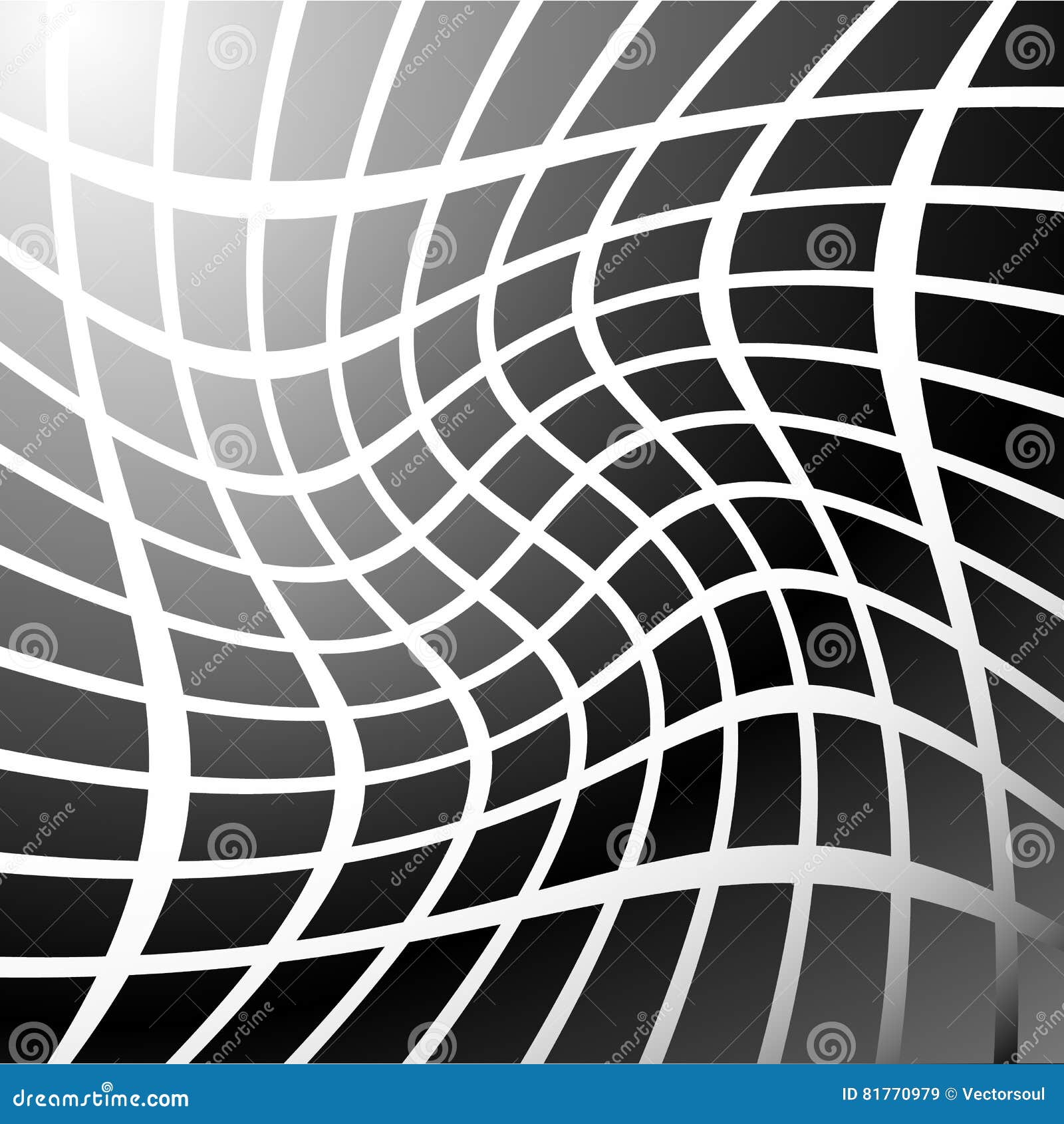 Mosaic, Grid of Squares with Distortion Effect. Abstract Graysca Stock ...