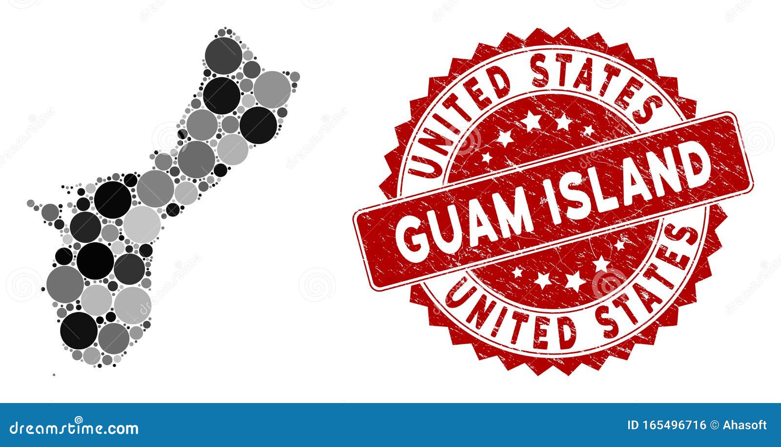 Guam Political Map Vector Illustration | CartoonDealer.com #95534440