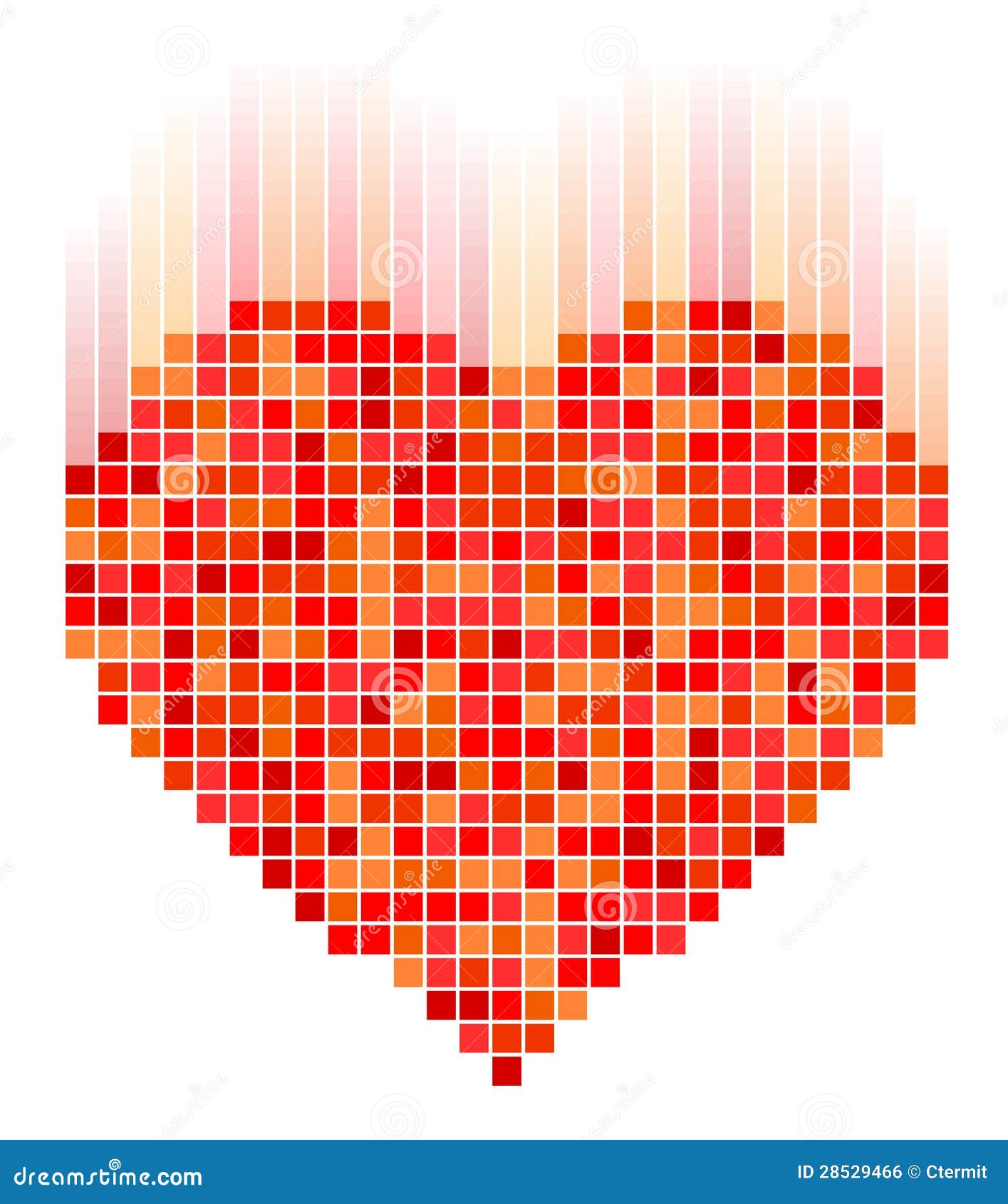Mosaic heart stock vector. Illustration of love, beautiful - 28529466