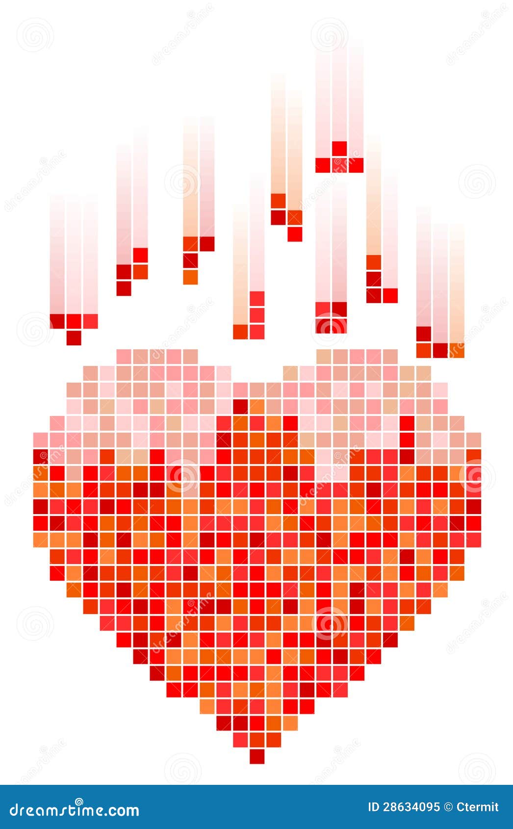 Mosaic heart stock vector. Illustration of holiday, feelings - 28634095