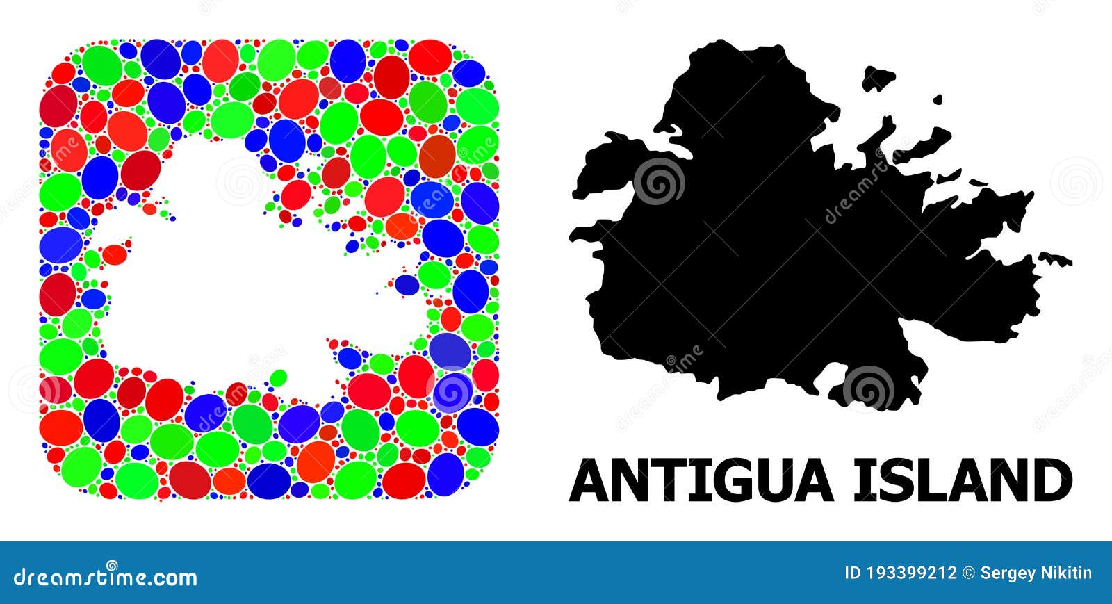 Antigua, Island In The Lesser Antilles In The Caribbean, Political Map ...