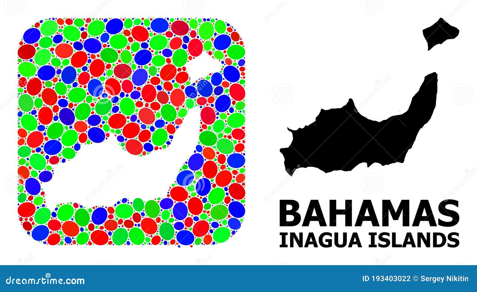 Mosaic Hole and Solid Map of Inagua Islands Stock Vector - Illustration ...