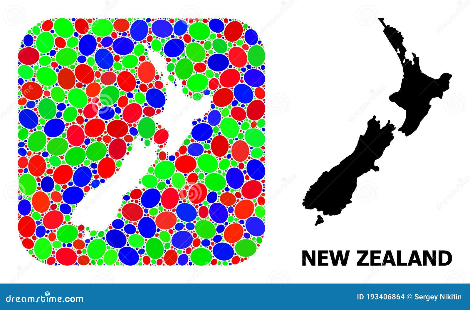 Stencil Map Of New Zealand. Cartoon Vector | CartoonDealer.com #173698081