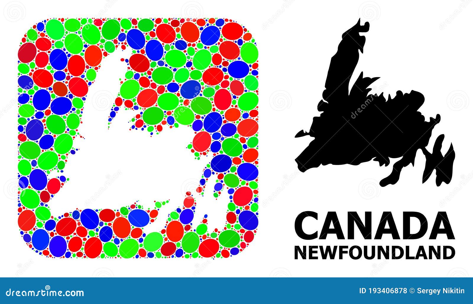Island Of Newfoundland, Political Map, Part Of Newfoundland And ...