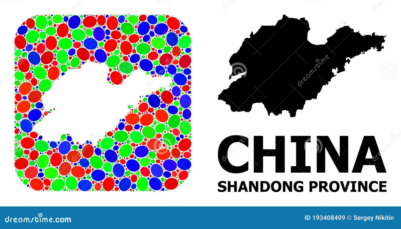 Shandong Province Map Highlighted On China Map With Detailed State And ...