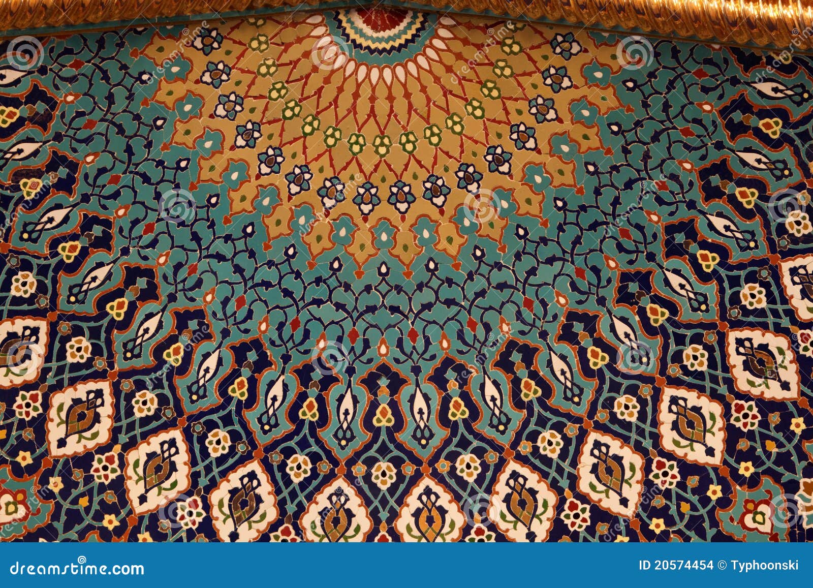 Mosaic inside of a mosque stock photo. Image of horizontal - 20574454