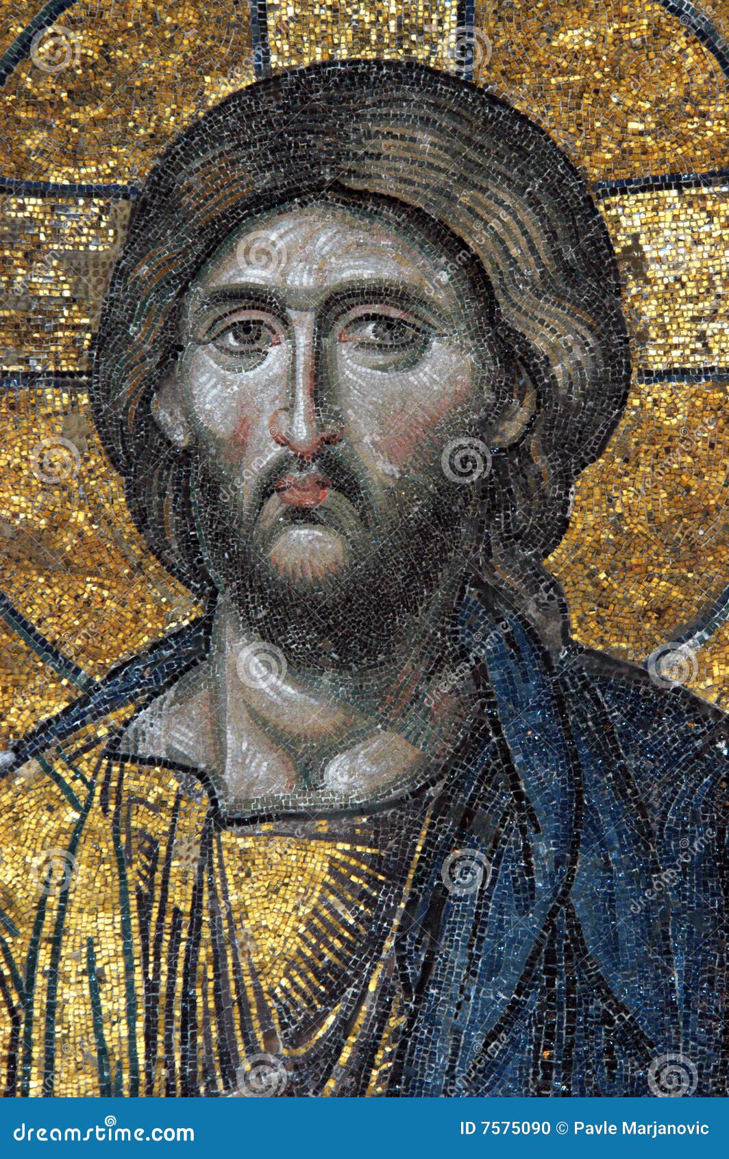 Mosaic of Jesus Christ stock photo. Image of christianity - 7575090