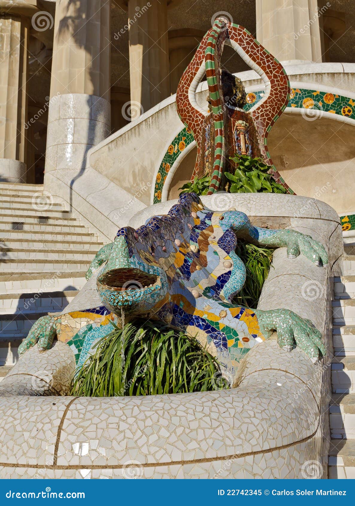 Mosaic Lizard stock image. Image of modernism, stone - 22742345