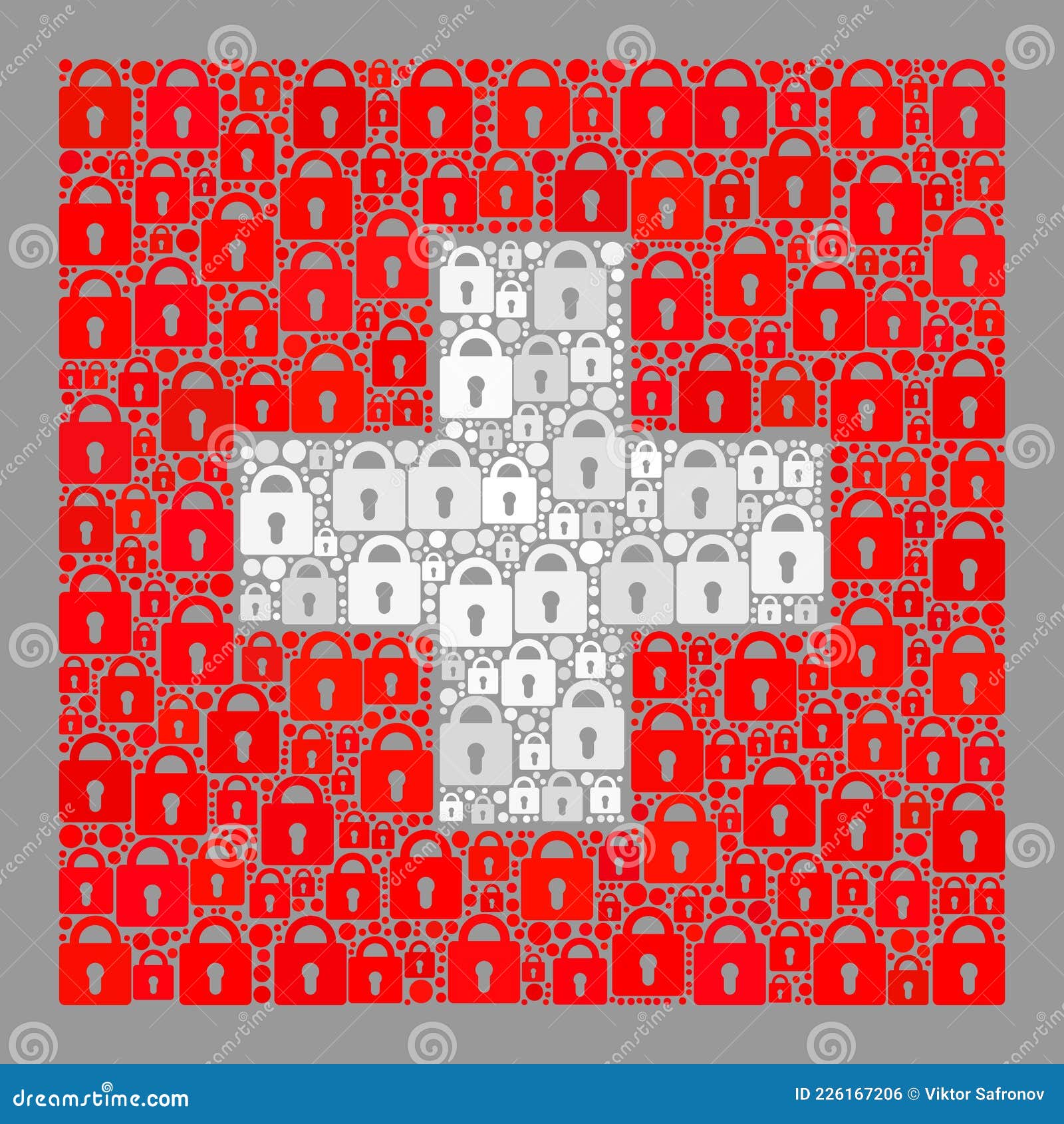 Secured Swiss Flag - Mosaic of Lock Icons Stock Vector - Illustration ...