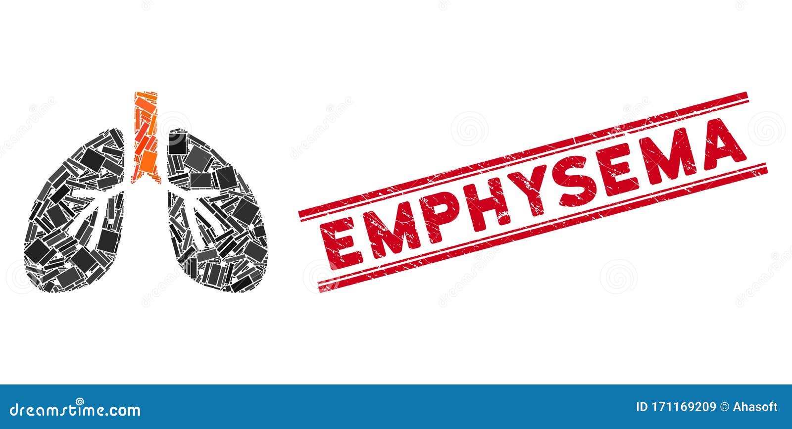 Emphysema Anatomical Poster Vector Illustration | CartoonDealer.com ...