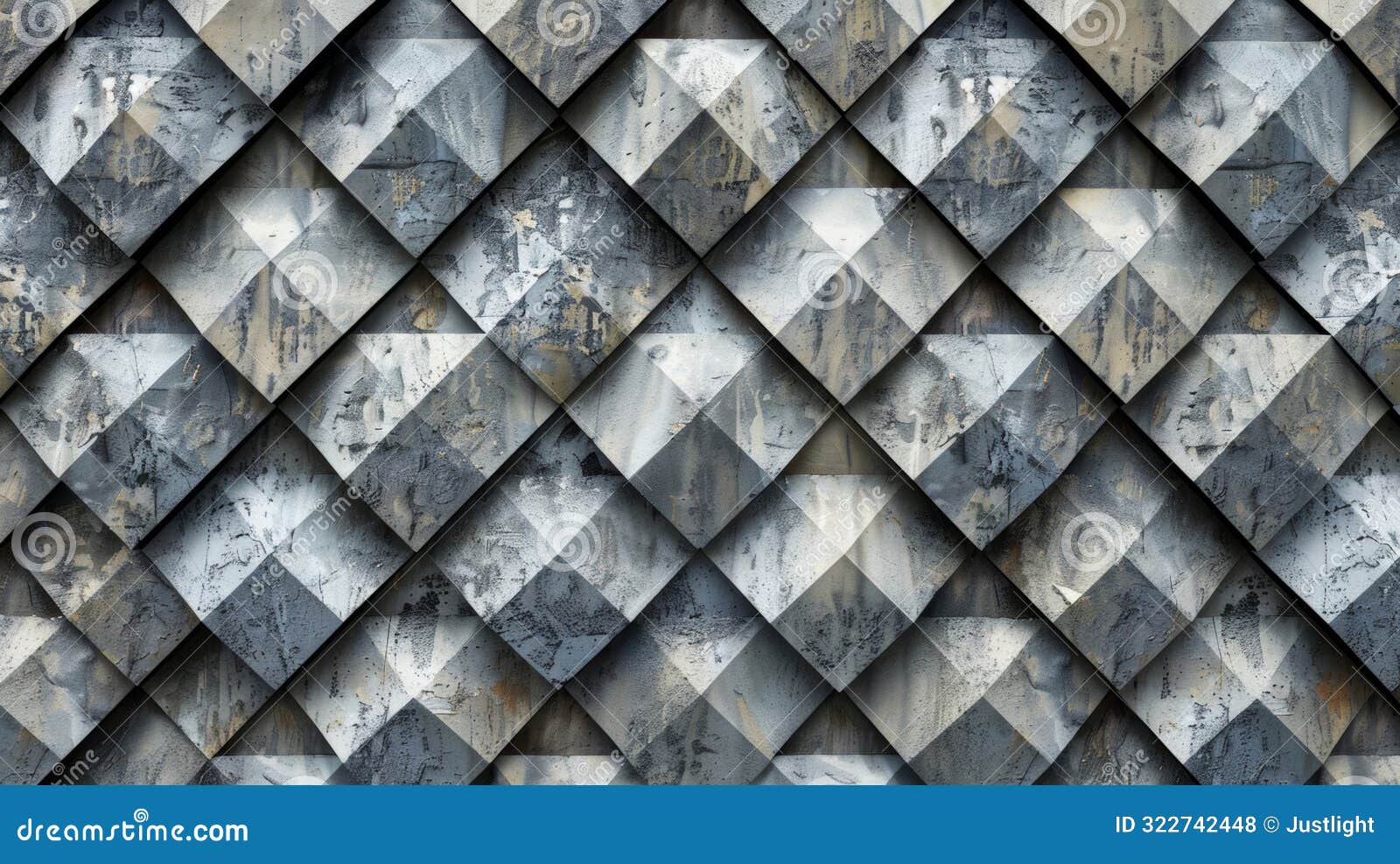A Mosaic Made of Small Diamondshaped Tiles Forming a Repeating Pattern ...