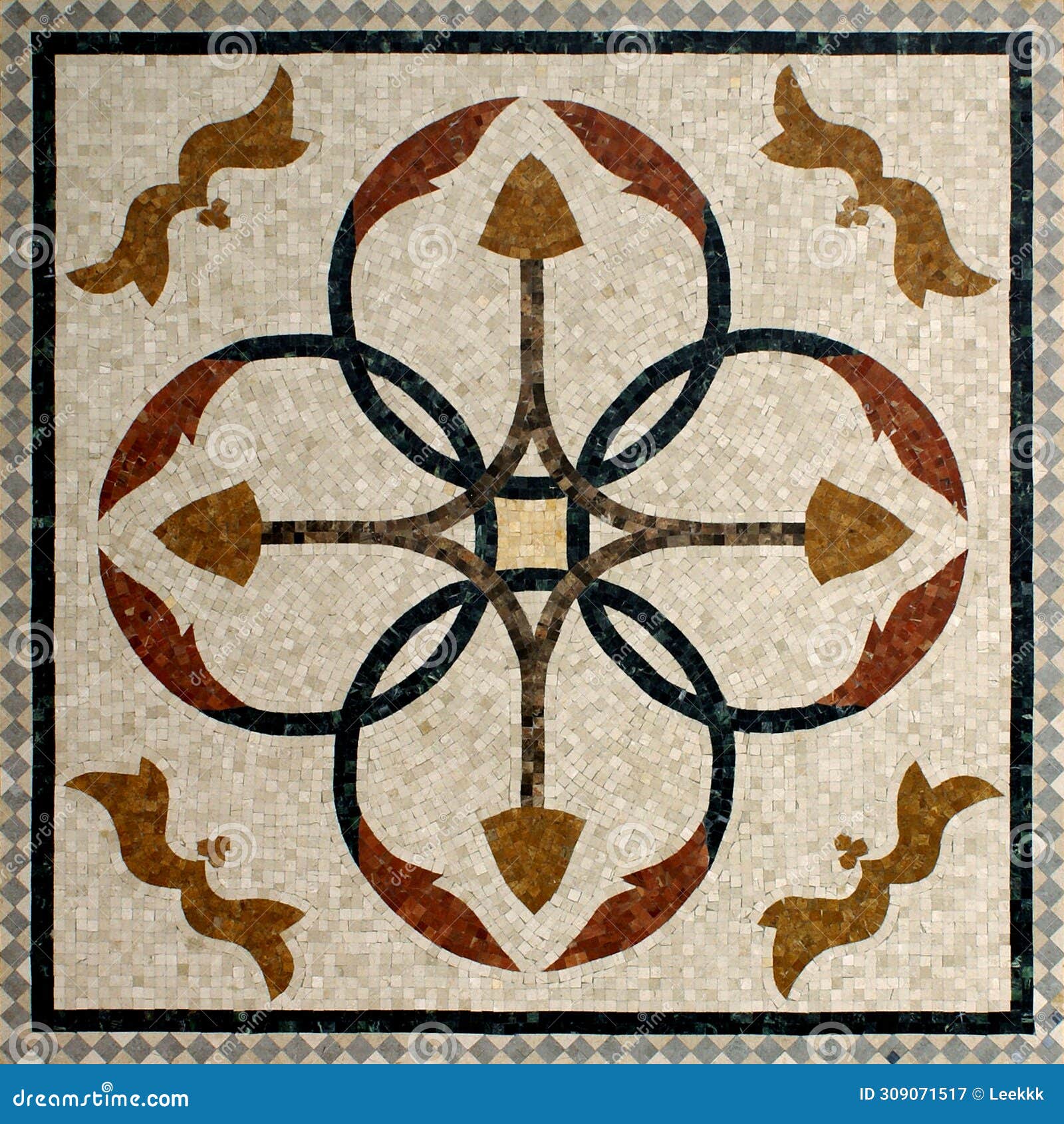 Marble Mosaic Mosaic Square Pattern Stone Craft Stock Image - Image of ...