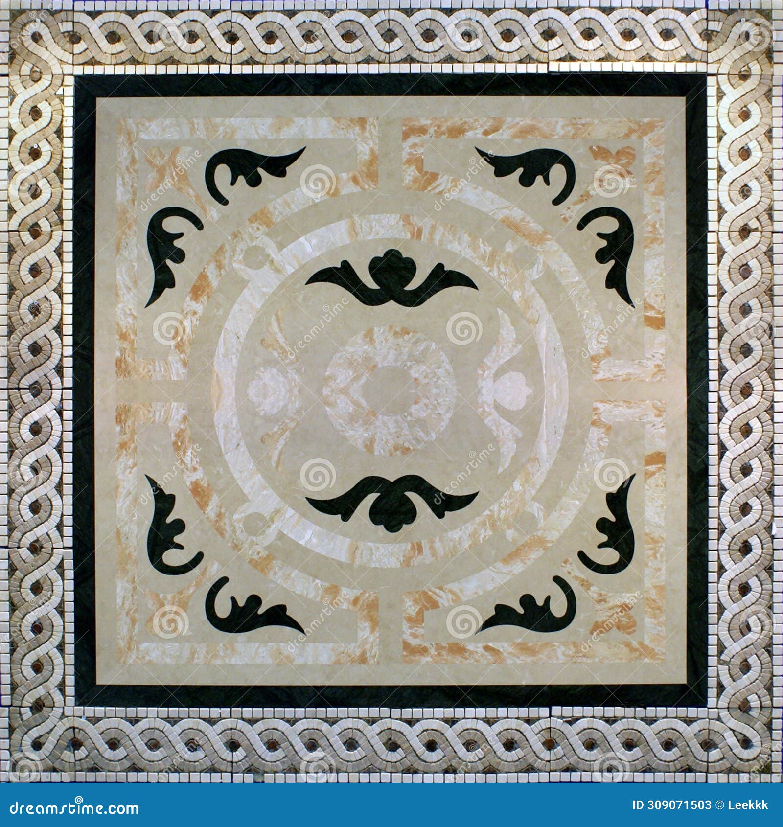 Marble Mosaic Mosaic Square Pattern Stone Craft Stock Image - Image of ...