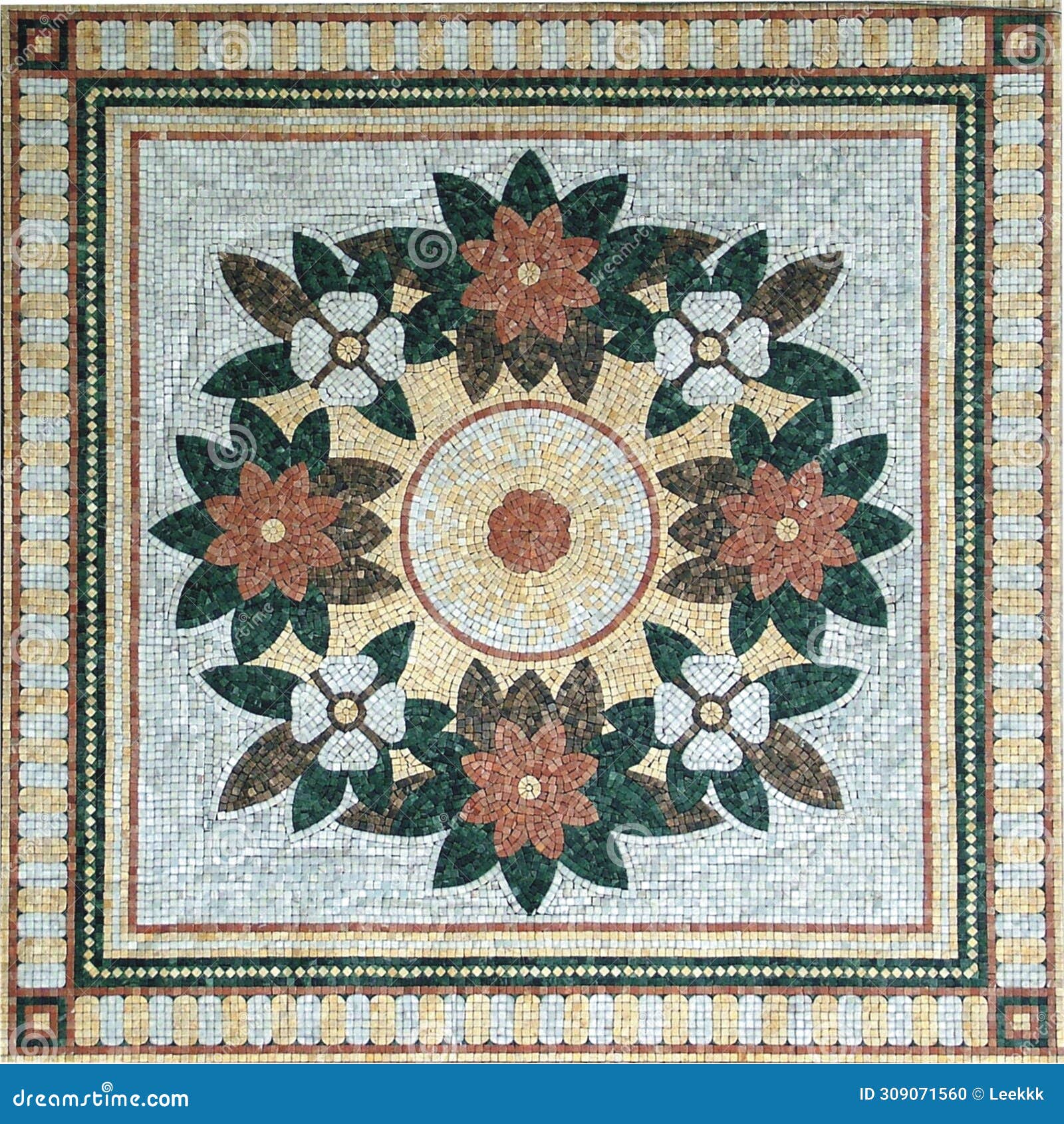 Marble Mosaic Mosaic Square Pattern Stone Craft Stock Photo - Image of ...