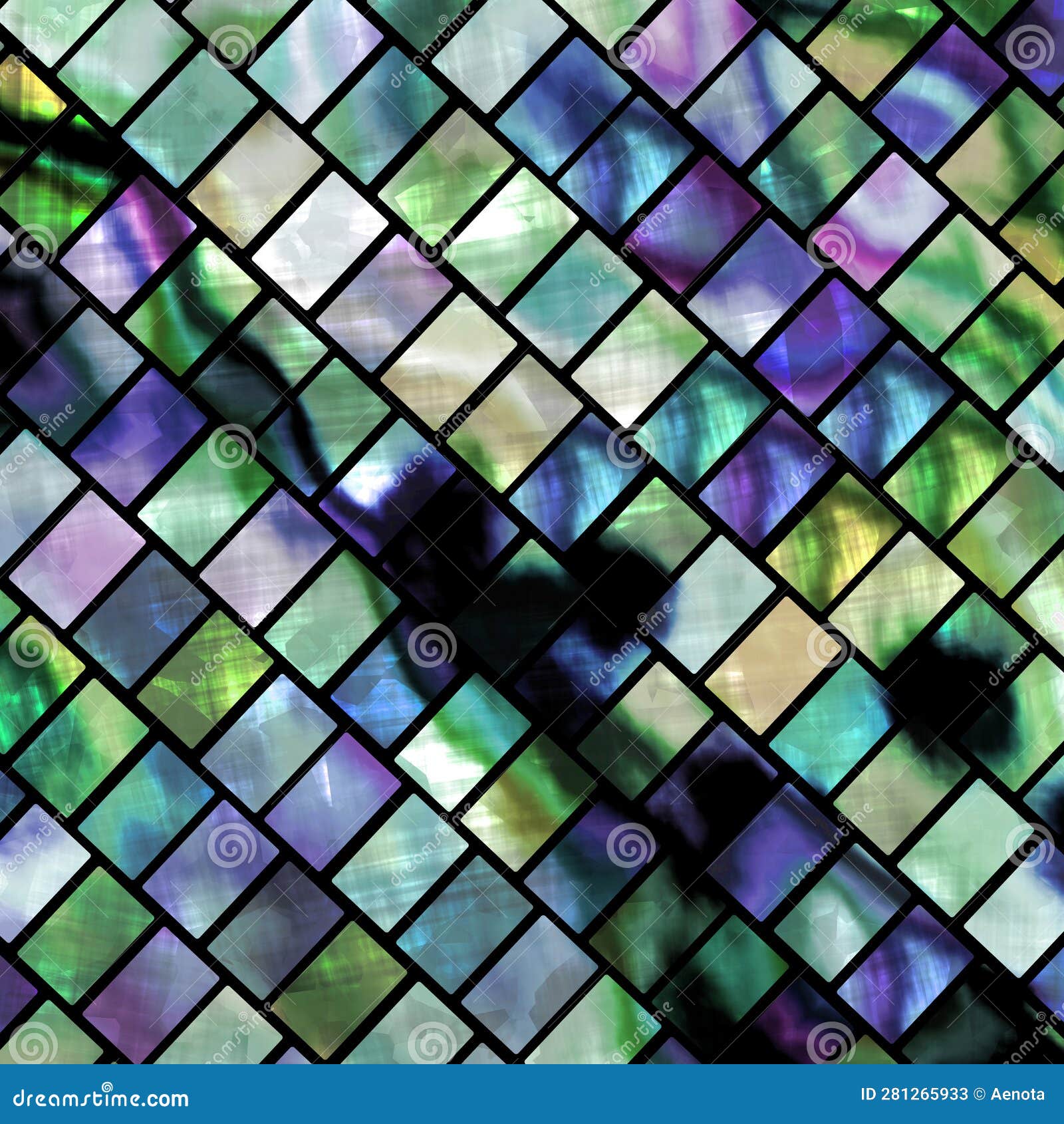 Mosaic Marine Nacre Pattern Stock Illustration - Illustration of salt ...