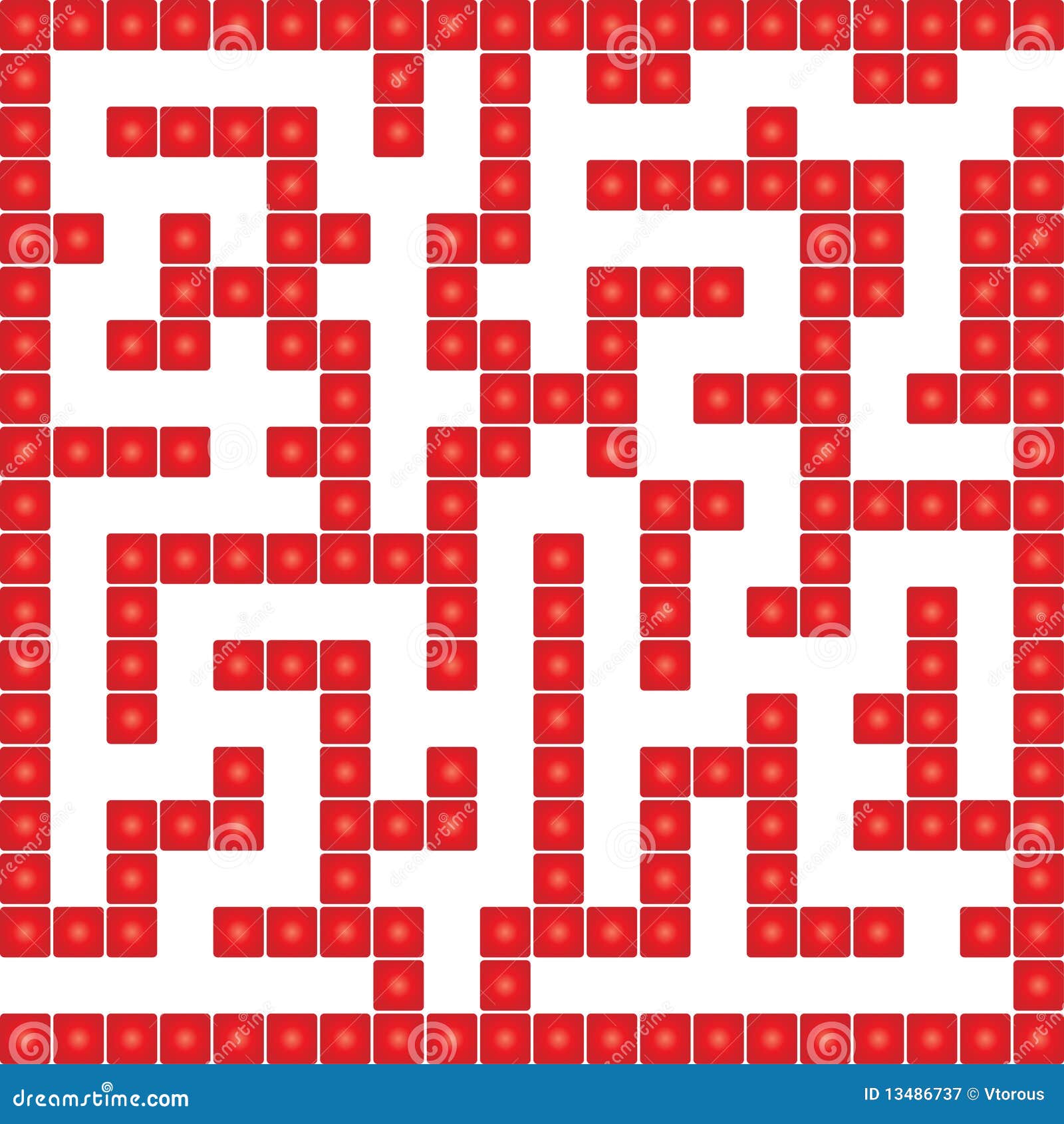 Mosaic maze stock vector. Illustration of confusion, design - 13486737