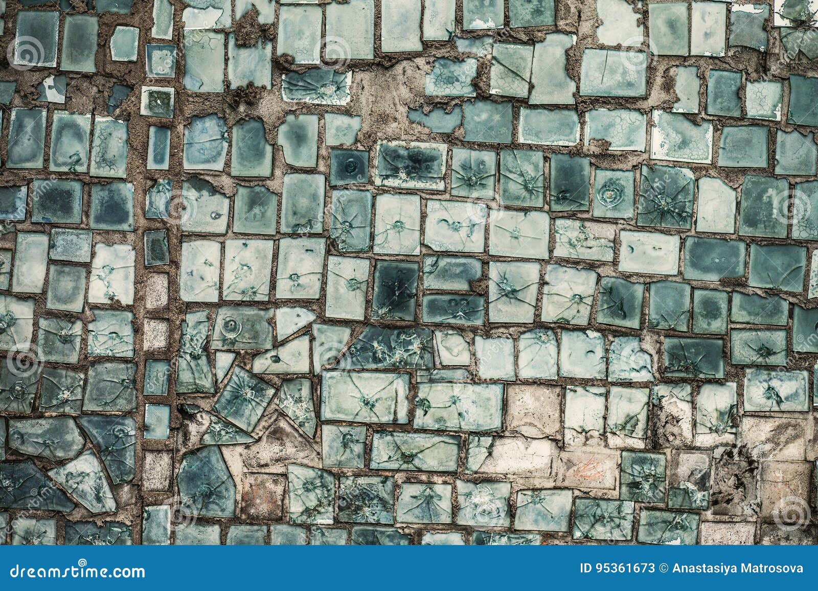 A mosaic of mirror shards. stock image. Image of waste - 95361673