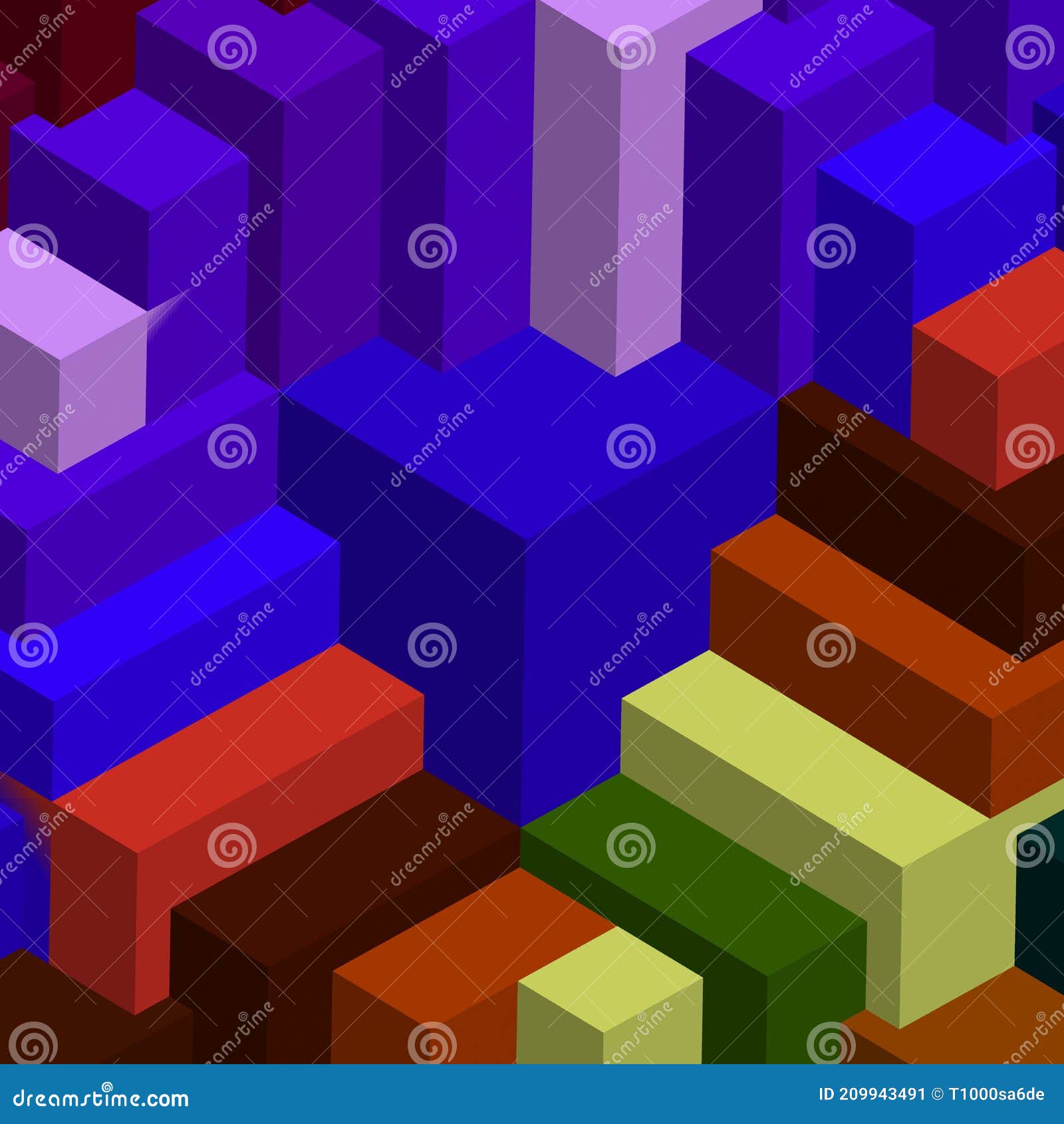 Mosaic with Multi-colored Geometric Shapes Located Randomly. Stock ...