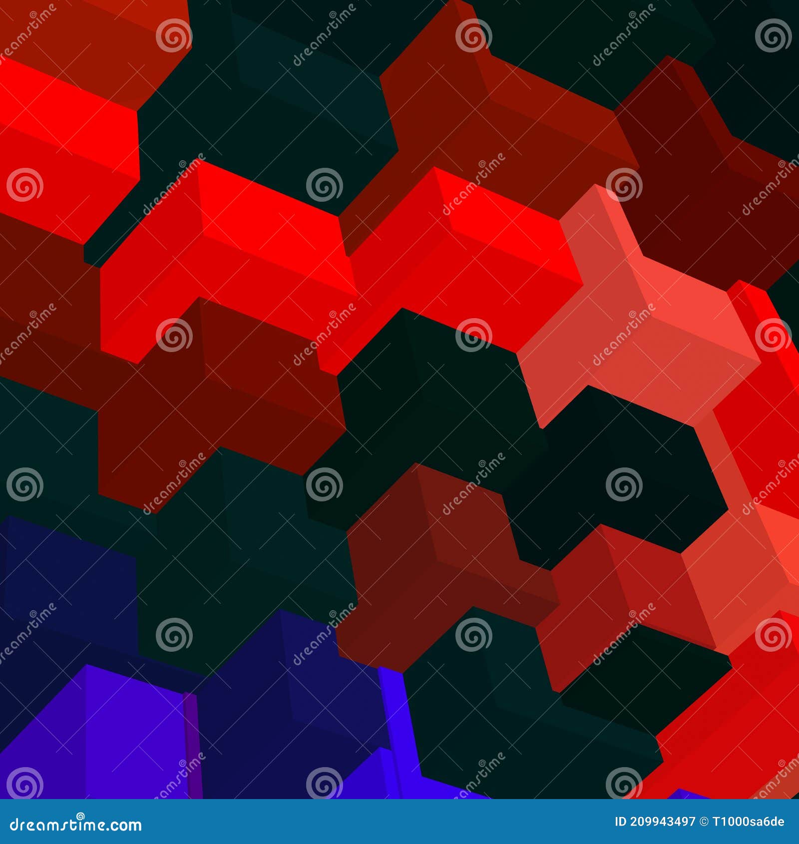 Mosaic with Multi-colored Geometric Shapes Located Randomly. Stock ...