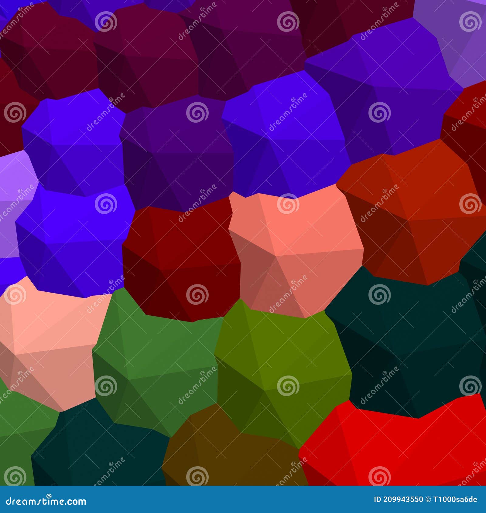 Mosaic with Multi-colored Geometric Shapes Located Randomly. Stock ...