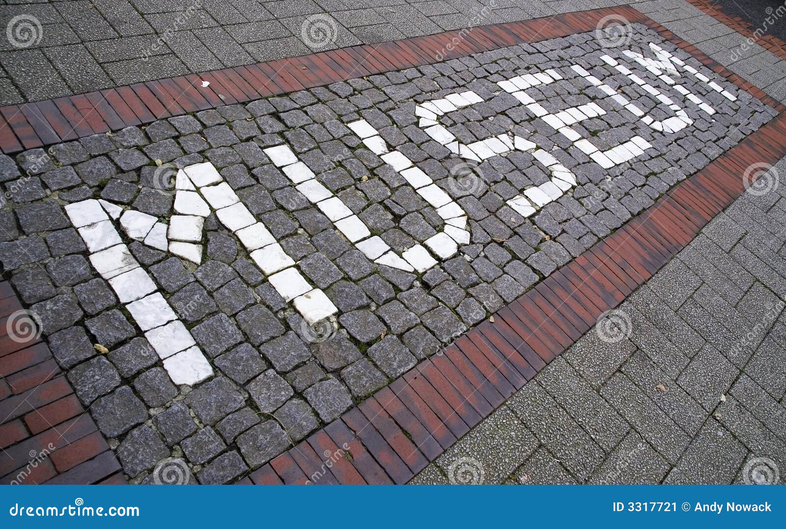 Mosaic museum sign stock image. Image of cobblestones - 3317721