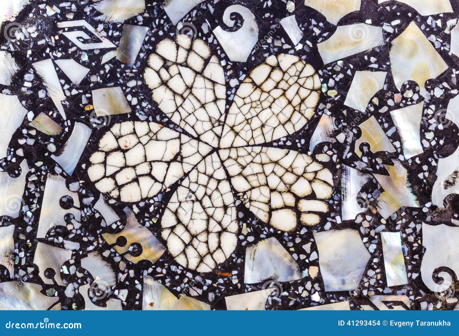 Mosaic from nacre stock photo. Image of nacre, cockleshells - 41293454